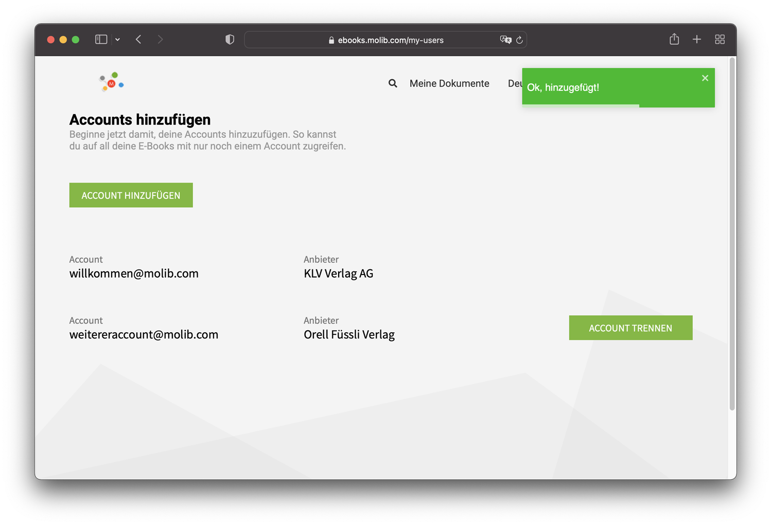 Erste Schritte mit MoLib – MoLib - Perfekt für Schulen und Verlage
